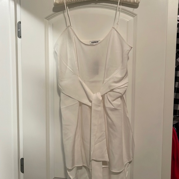 Express | Tops | Express White Tie Front Tank With Open Side Slits Nwt ...